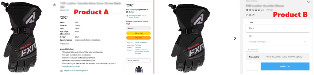 Identical and Similar Competitor Product Matching